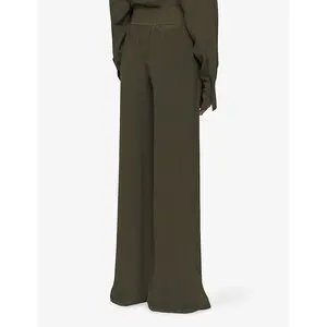 JOSEPH Rihani Wide-leg Silk Trousers - Palm Leaf