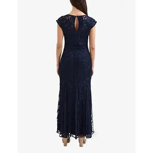 PHASE EIGHT Khiana V-neck Tapework Woven Maxi Dress