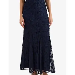 PHASE EIGHT Khiana V-neck Tapework Woven Maxi Dress