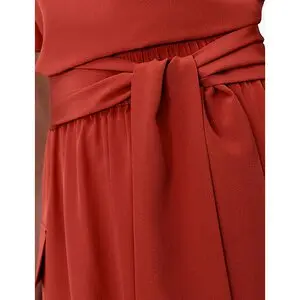 JOSEPH Charai Belted Silk Midi Skirt