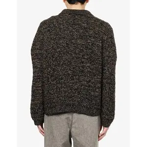 BRAIN DEAD Logo Embroidered Waffle-knit Pima Cotton Jumper