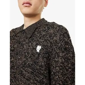 BRAIN DEAD Logo Embroidered Waffle-knit Pima Cotton Jumper