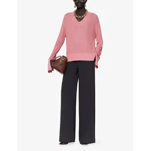 JOSEPH Jardin Ribbed Silk And Cotton Top