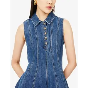 SELF-PORTRAIT Broderie Denim Mini Dress