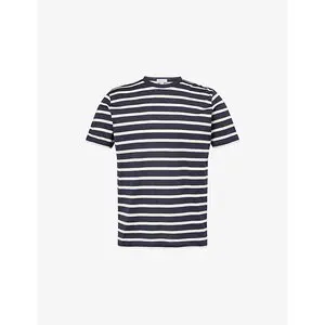 Sunspel Classic Stripe Cotton T-shirt - Navy/ecru Breton Stripe