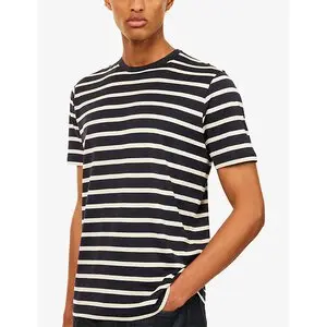 Sunspel Classic Stripe Cotton T-shirt - Navy/ecru Breton Stripe