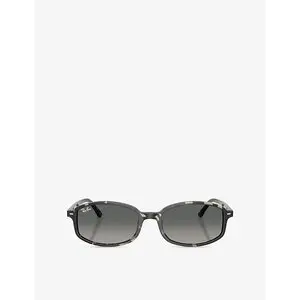 Ray-ban Oval-frame Acetate Sunglasses - Brown