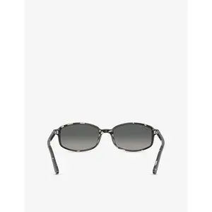 Ray-ban Oval-frame Acetate Sunglasses - Brown