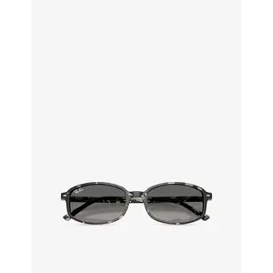 Ray-ban Oval-frame Acetate Sunglasses - Brown