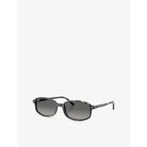Ray-ban Oval-frame Acetate Sunglasses - Brown