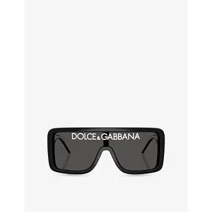 Dolce & Gabbana Rectangular-frame Acetate Sunglasses - Black