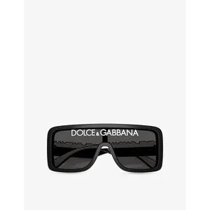 Dolce & Gabbana Rectangular-frame Acetate Sunglasses - Black