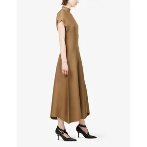 Khaite Lyra Zip-neck Knitted Midi Dress