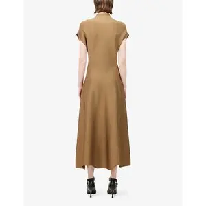 Khaite Lyra Zip-neck Knitted Midi Dress