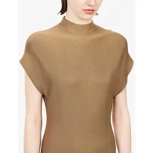 Khaite Lyra Zip-neck Knitted Midi Dress