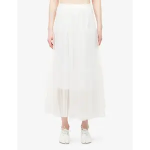 CFCL Cascades Lucent Mesh Midi Skirt - White