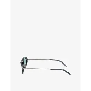 Giorgio Armani Oval-frame Sunglasses - Grey