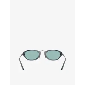 Giorgio Armani Oval-frame Sunglasses - Grey