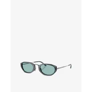 Giorgio Armani Oval-frame Sunglasses - Grey