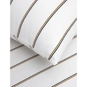 BOSS Bray Striped Cotton Pillowcase 65cm X 65cm