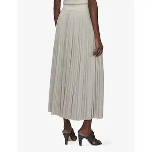 JOSEPH Rabat Pleated Satin Maxi Skirt - Powder