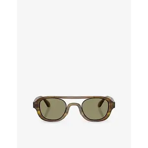 Giorgio Armani Irregular-frame Sunglasses - Brown