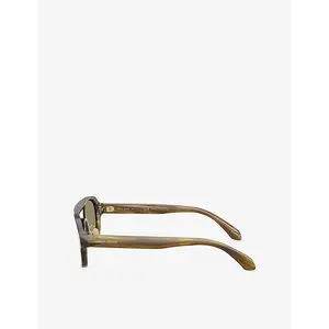 Giorgio Armani Irregular-frame Sunglasses - Brown