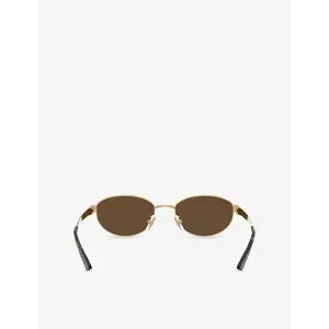 Ray-ban Oval-frame Metal Sunglasses - Gold