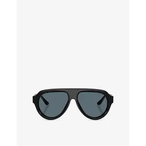 FERRARI Aviator-frame Acetate Sunglasses - Black