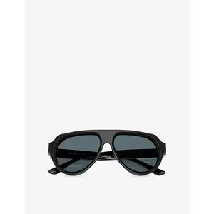 FERRARI Aviator-frame Acetate Sunglasses - Black