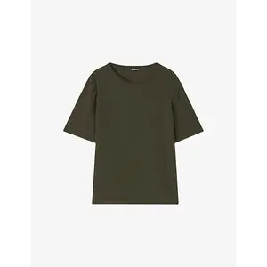JOSEPH Rubin Short-sleeved Silk Top - Palm Leaf