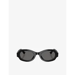 Giorgio Armani Oval-frame Ar8245hu Sunglasses - Black