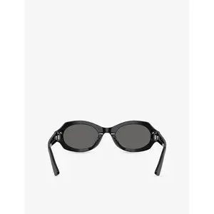 Giorgio Armani Oval-frame Ar8245hu Sunglasses - Black