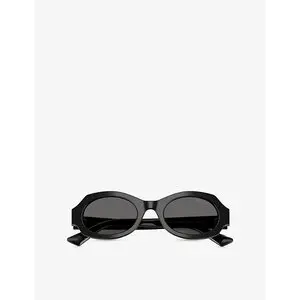 Giorgio Armani Oval-frame Ar8245hu Sunglasses - Black