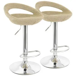 ELAMA 2 Piece Retro Adjustable Bar Stool