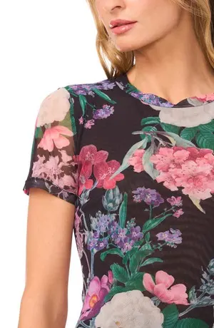 Ted Baker London Floral Mesh T-shirt