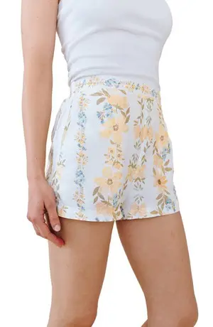 Bella Dahl Catalina Floral Linen Blend Shorts