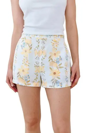 Bella Dahl Catalina Floral Linen Blend Shorts