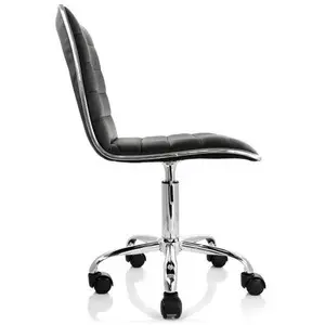 ELAMA 2 Piece Adjustable Faux Leather Rolling Office Chair