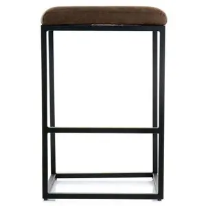 ELAMA 2 Piece Faux Leather Bar Chair