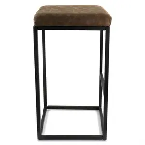 ELAMA 2 Piece Faux Leather Bar Chair