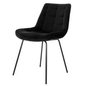 ELAMA 2 Piece Tufted Chair With Metal Legs