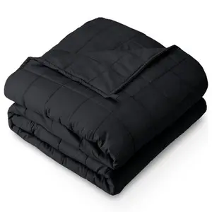 BARE HOME Cotton Weighted Blanket Black