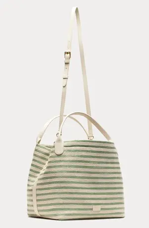 FRANCES VALENTINE Sweet Pea Raffia Top Handle Bag
