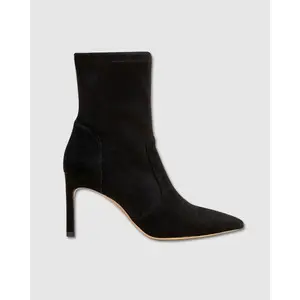MI/MAI Ophelia High Heel Point Toe Ankle Boot - Black