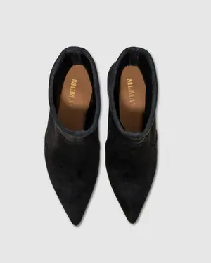 MI/MAI Ophelia High-heel Pointed Toe Ankle Boots - Black