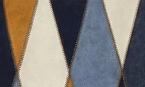Veronica Beard Vida Patchwork Suede Shoulder Bag - Blue Multi