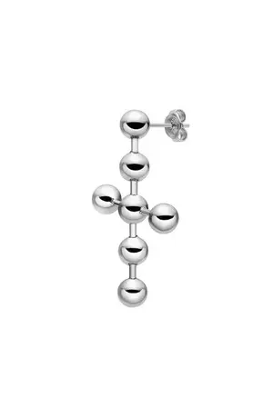 DIESEL® Ball Chain Cross Drop Earring