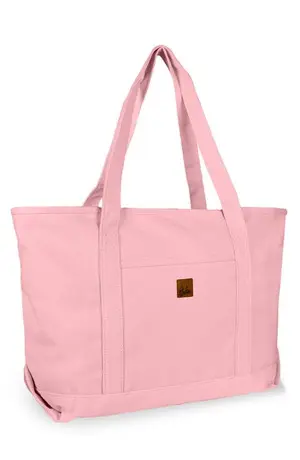 DALIX 23 Canvas Tote Bag - Light Pink