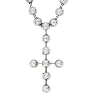 DIESEL® Ball Chain Cross Pendant Necklace
